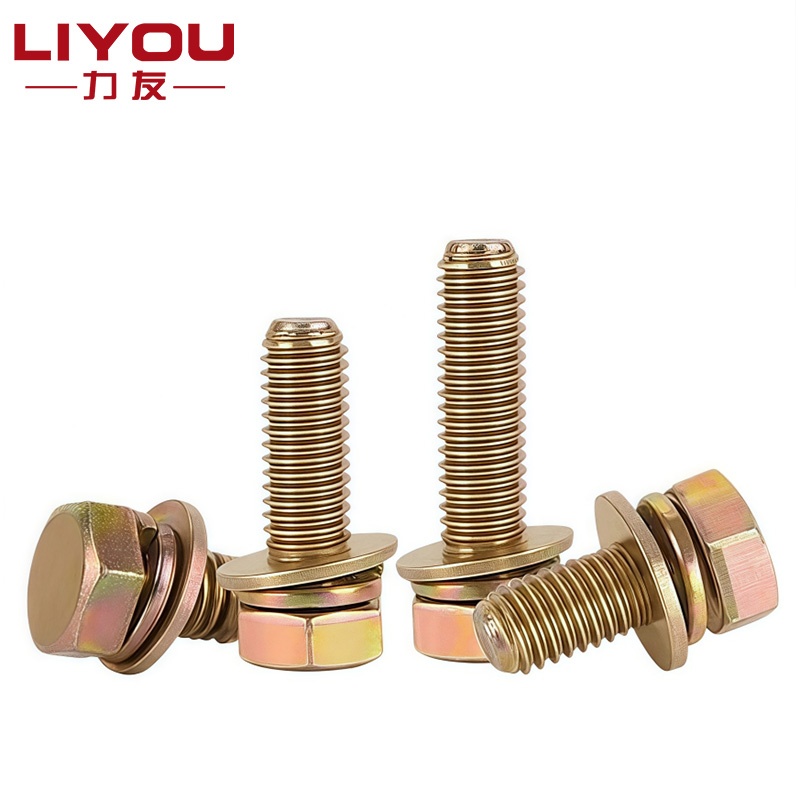 Hex Bolt with Spring and Flat Washer Assembly | Pre-Assembled Fastener ...